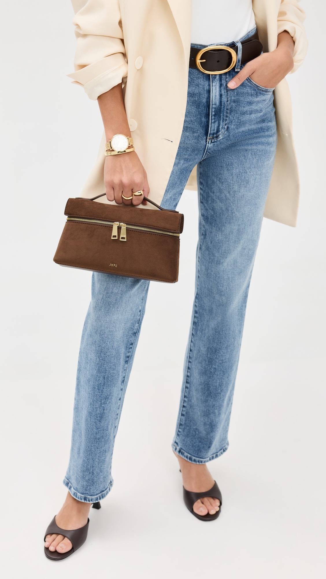 JW PEI The Top Handle Faux Suede Bag